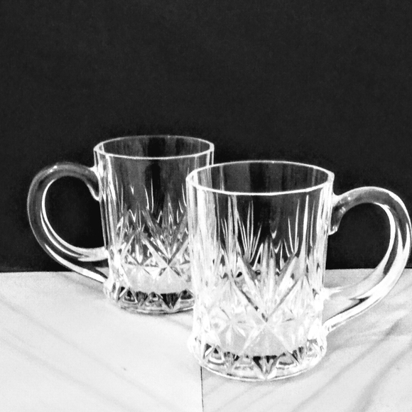 Dining | Lovely Set Of Crystal Coffee Mugs Nwot | Poshmark